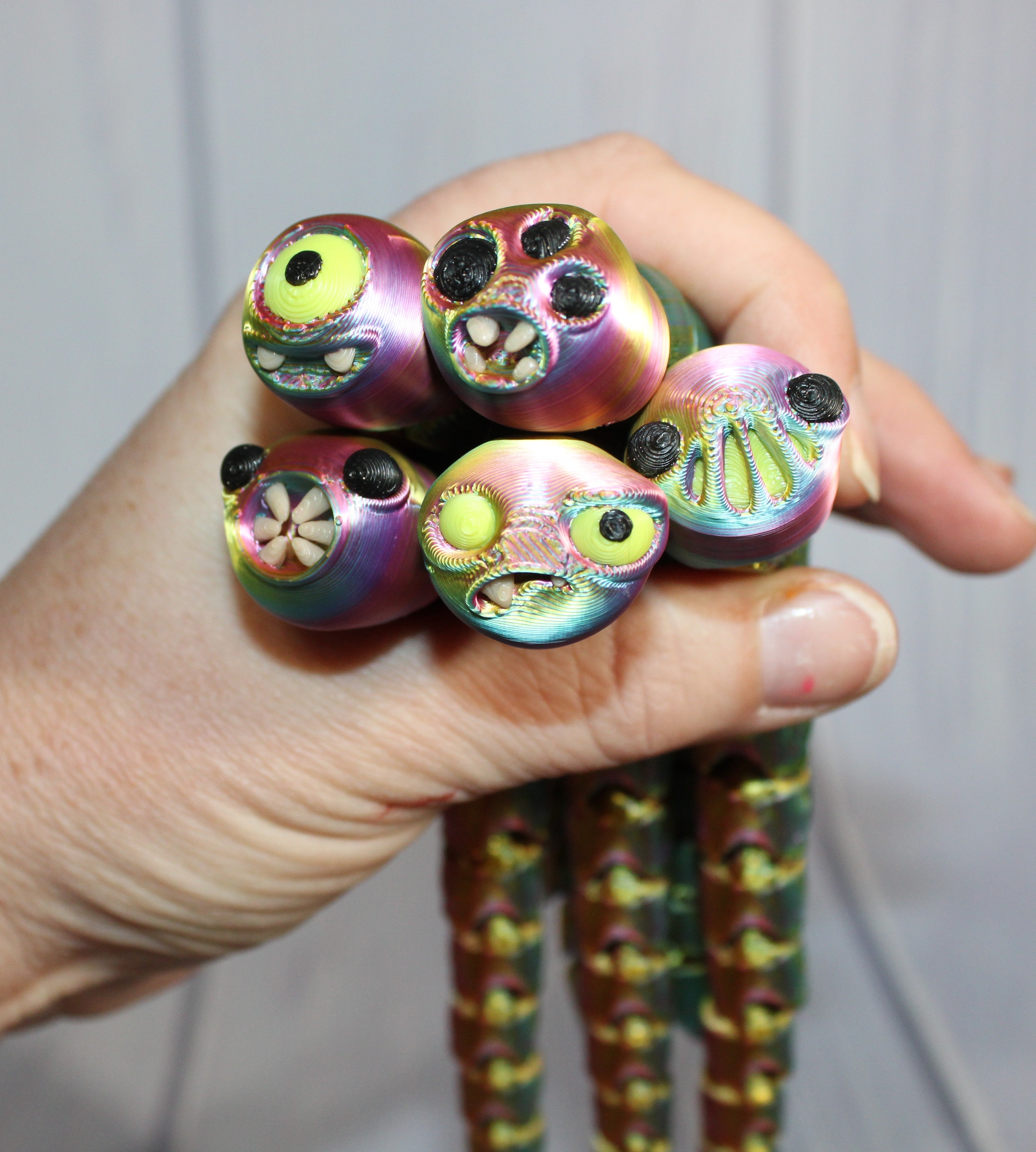 3d Printed Twisty Worms Fidget toys 6" Long | Wonderland 3D Printing