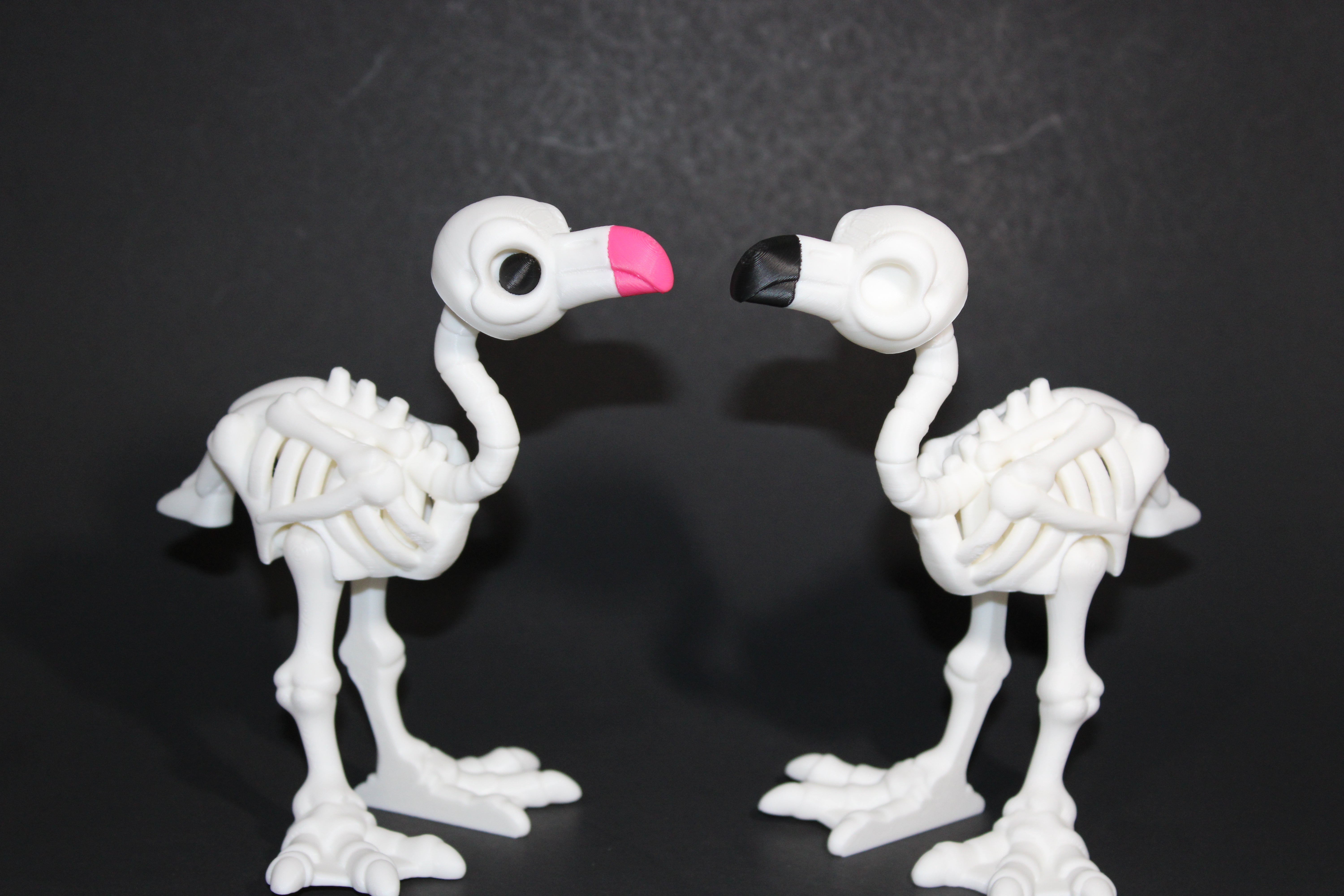3D Printed Articulated Skelton Flamingo Fidget Toy | Wonderland 3D Printing